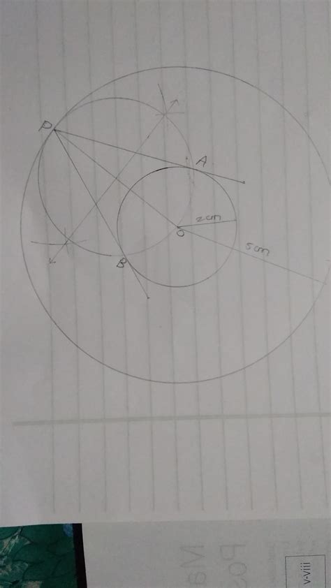 Draw Two Concentric Circles Of Radii 2 Cm And 5 Cm Take A Point P On
