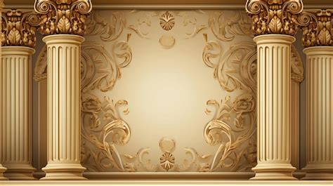 Luxury Background With Ionic Column Premium AI Generated Image
