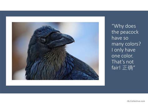 The Raven And The Peacock A Buddhis English Esl Powerpoints