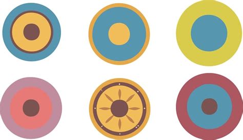Conjunto De Formas Circulares Vectoriales Para El Diseño Vector Premium
