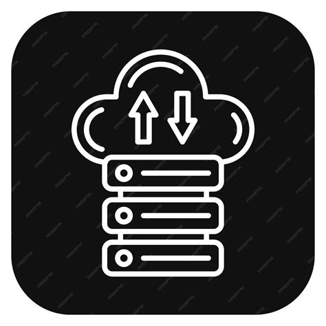 Premium Vector Cloud Database Vector Illustration