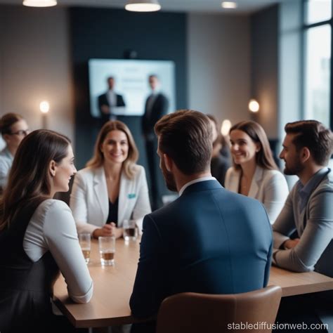 Intimate Roundtable Health Sector Networking Event Stable Diffusion