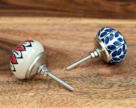 Artistic Mix Ceramic Decorative Dresser Drawer Knobs And Pulls Kitchen