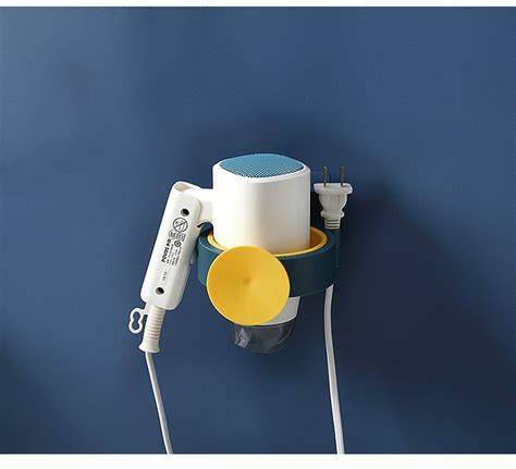 Badu Bg Държач за сешоар Стойка Стойка за люлка Стенен аксесоар за баня Поставка за кърпи