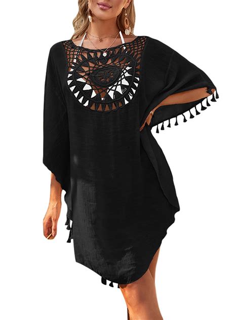 Shibaozi Women Bathing Suit Cover Ups Swimwear Sarongs See Through