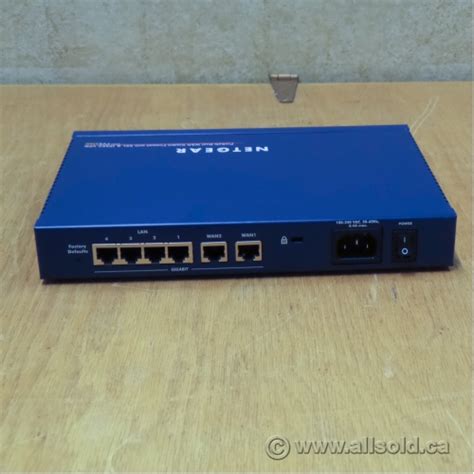 NetGear ProSafe Dual WAN GigaBit FireWall SSL IPSEC VPN Allsold Ca