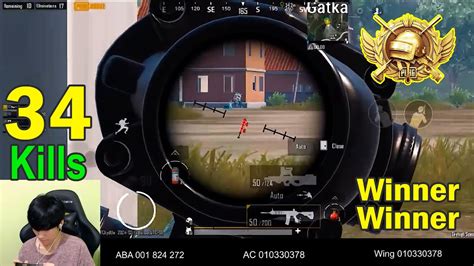 Pubg Mobile Winner Winner 34 Kills Angkor Gaming Youtube