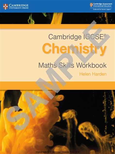 Igcse Chemistry Maths Skills Workbook Sample Pdf Volume Length
