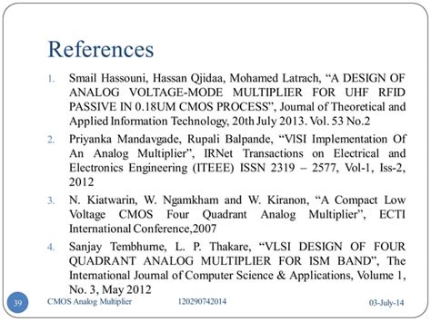 Cmos Analog Multiplier In Deep Sub Micron Technology Pdf Digital Audio Computer Software