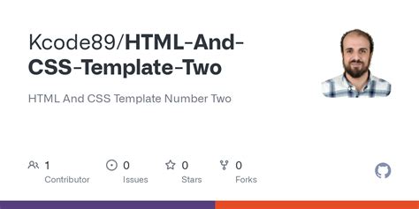 GitHub Kcode89 HTML And CSS Template Two HTML And CSS Template Number Two