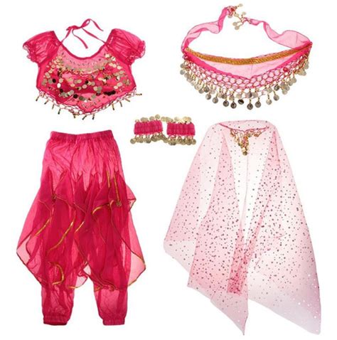 Disfraz De Danza Del Vientre Para Niños Rosa Metro Cuotas sin interés