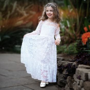 Vestido Longo De Renda Infantil Festa Daminha Ve 90 Ind Da Moda