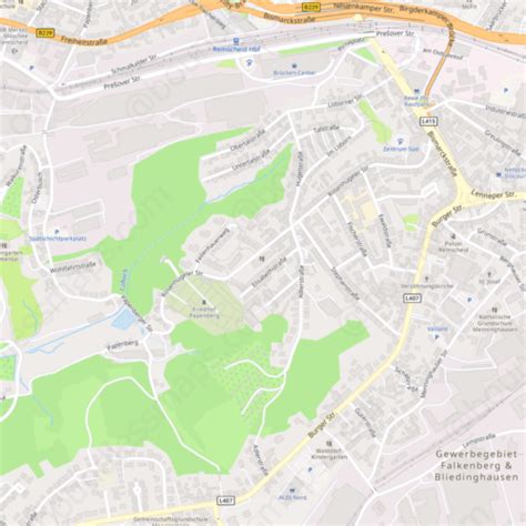 Remscheid Modern Atlas Vector Map [1 8k] Boundless Maps