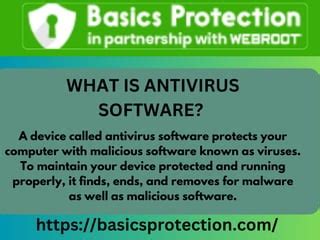 ANTIVIRUS IS A SOFTWARE|basics protection | PDF | Antivirus Software ...