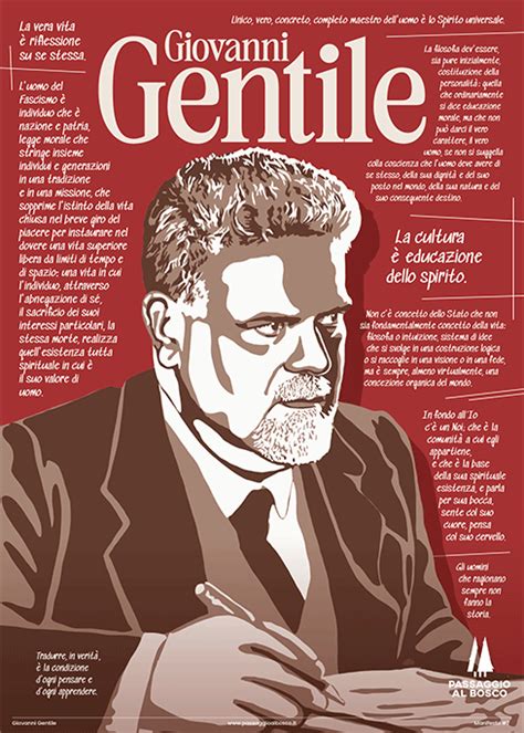 Poster Giovanni Gentile Passaggio Al Bosco