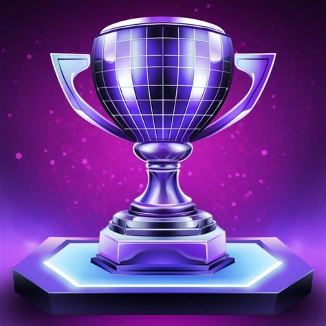 Premium Ai Image A Purple Trophy On A Purple Background