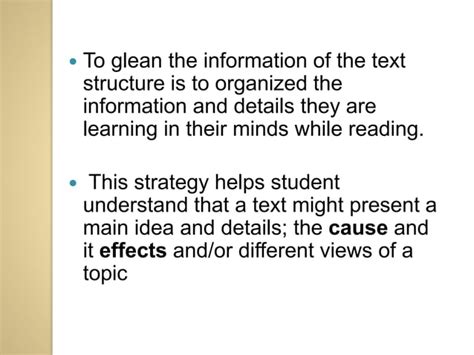 uses knowledge of text structure to glean the information he she needs