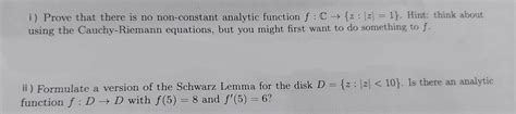 Solved I Prove That There Is No Non Constant Analytic