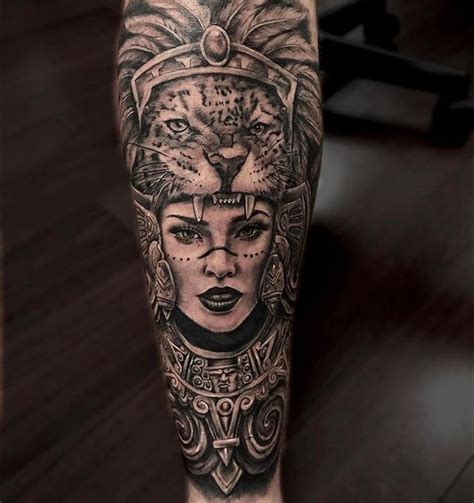Aztec Female Warrior Tattoo Aztec Warrior Tattoo Mayan Tattoos