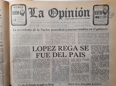 La Caída De López Rega Y El Trágico Destino Del Periodista Que Lo