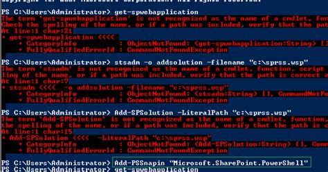 Ramanji Sharepoint Stsadm Vs Powershell Deploying A Solution