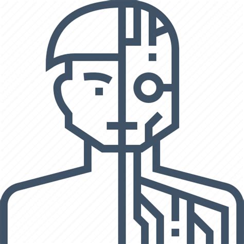 Artificial Human Humanoid Robot Icon