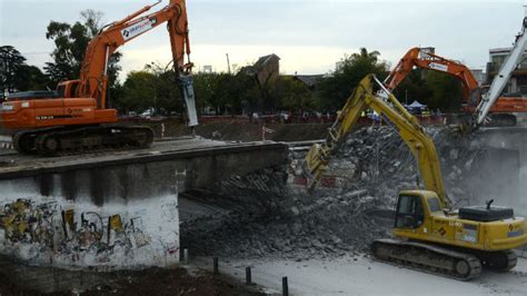 Espectacular Demolición De Un Puente En La General Paz Perfil