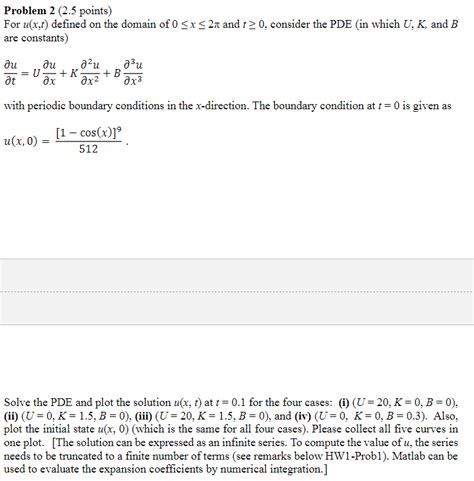 solved problem 2 2 5 points for u x t defined on the