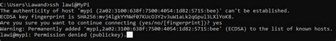ssh raspberry pi 5 permission denied public key internet wlan