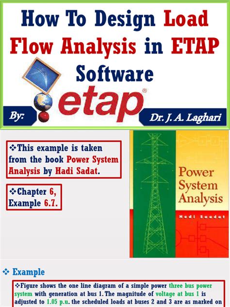 Modelling Of Load Flow Analysis In Etap Software Pdf Electronic