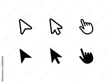 Hand Pointer Icons Pointer Click Cursor Arrow Icon Clicking Finger