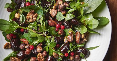 Salade de gésiers de canard laqués aux airelles et au sirop de bouleau