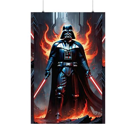 Darth Vader Matte Vertical Posters Etsy