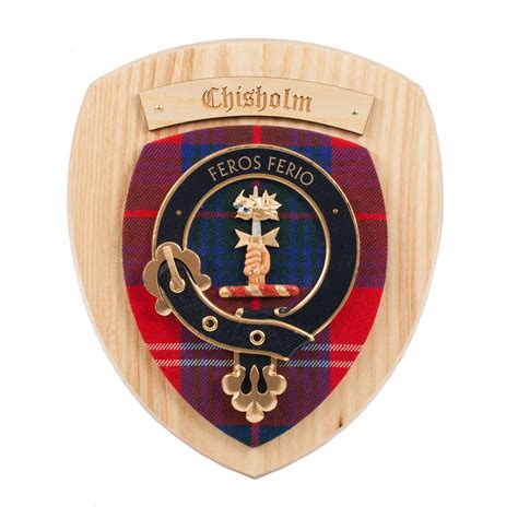 Clan Wall Plaque Chisholm Tartan Weaving Mill