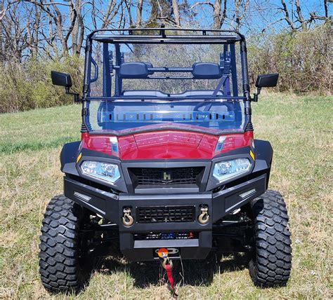 Hisun Sector 1000 Crew 2 Pc Windshield With Vent Clamp And Hard Co
