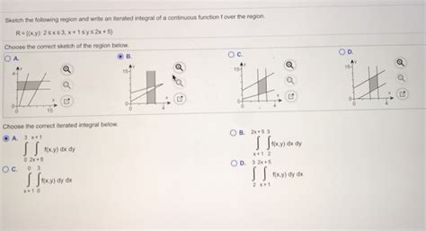 Solved Sketch The Following Region And Write An Iterated