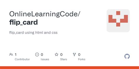 Github Onlinelearningcode Flip Card Flip Card Using Html And Css