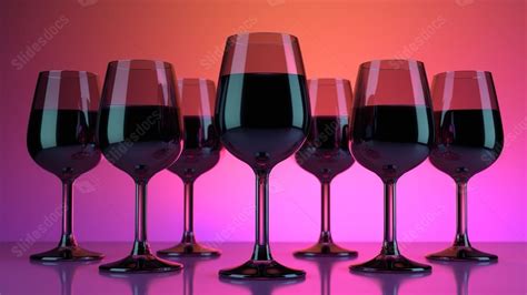 Best Cocktail Illustration Powerpoint Background For Presentation