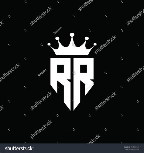 Rr Logo Monogram Emblem Style Crown 库存矢量图免版税1717389547 Shutterstock