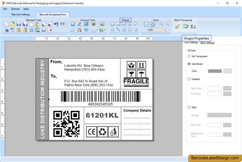 Barcode Label Design Software For Packaging Industry To Create Package Barcodes