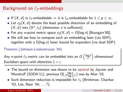 Metric Embeddings And Expanders Ppt