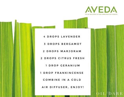 Aveda Essential Oil Recipe Essential Oils Aromatherapy Aromatherapy