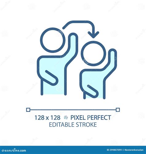 2d Thin Linear Simple Blue Imitation Icon Stock Vector Illustration