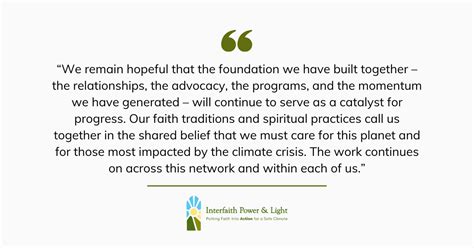 National Interfaith Power And Light Suspends Operations Interfaith Power