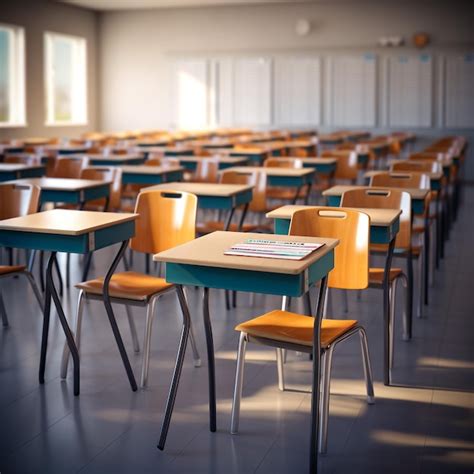 Premium Ai Image Empty College Classroom In University