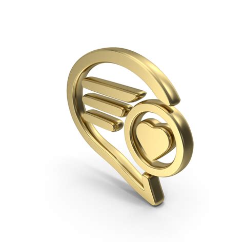 Gold Love Message With Heart Symbol Png Images Psds For Download Pixelsquid S C