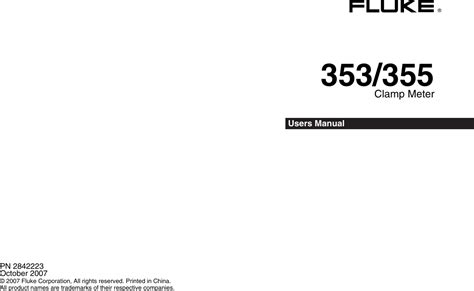 Fluke True Rms Users Manual