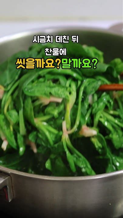 겨울시금치무침 맛있게 무치는법 Youtube