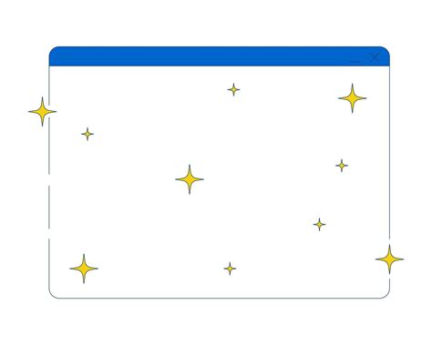 Empty Software Interface With Sparkles 2d Cartoon Object Tech Aesthetic Shiny Product