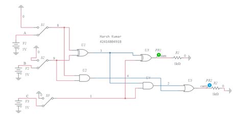 Full Adder Multisim Live
